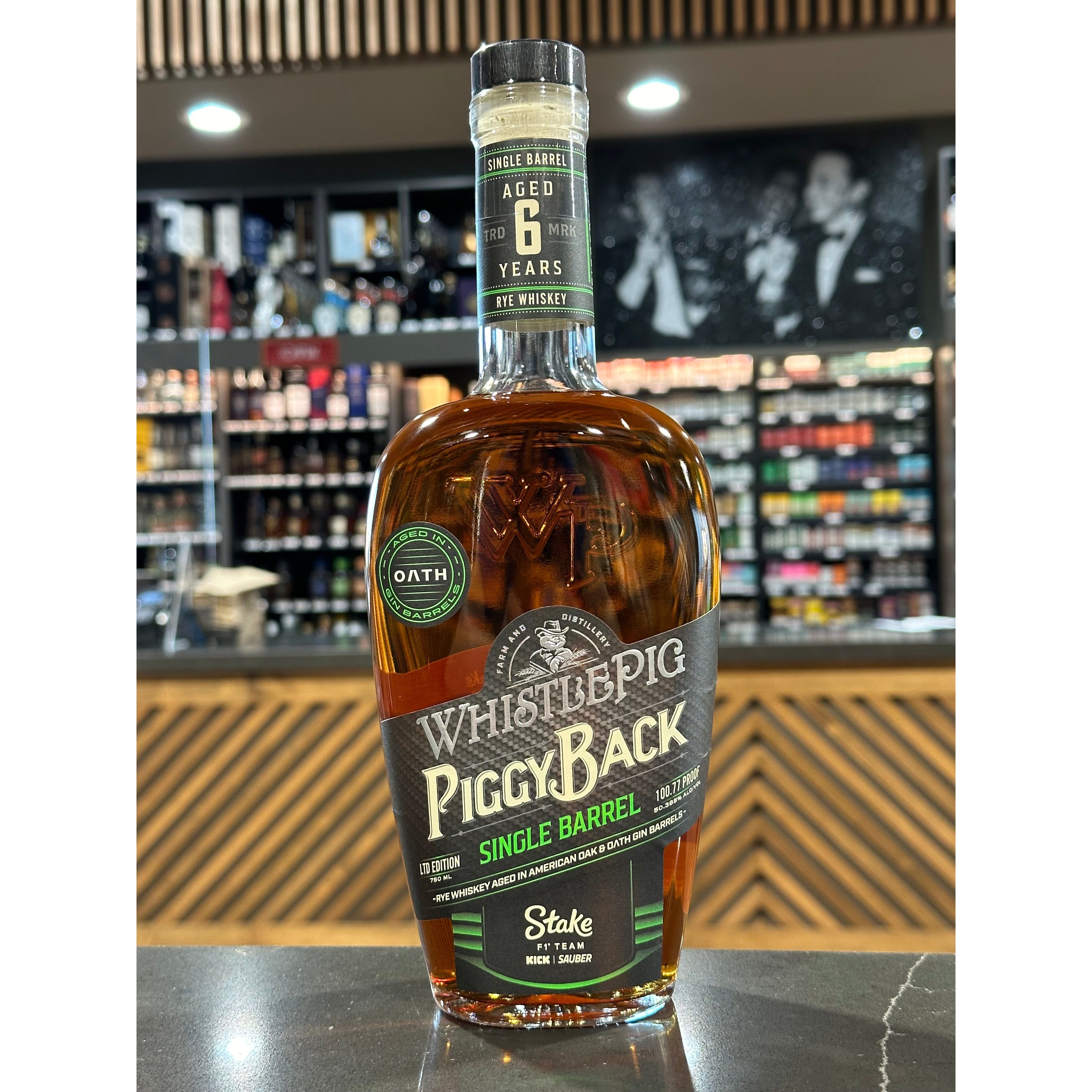BF Whistlepig PiggyBack Single Barrel Limited Edition Stake F1 Team 20 ...