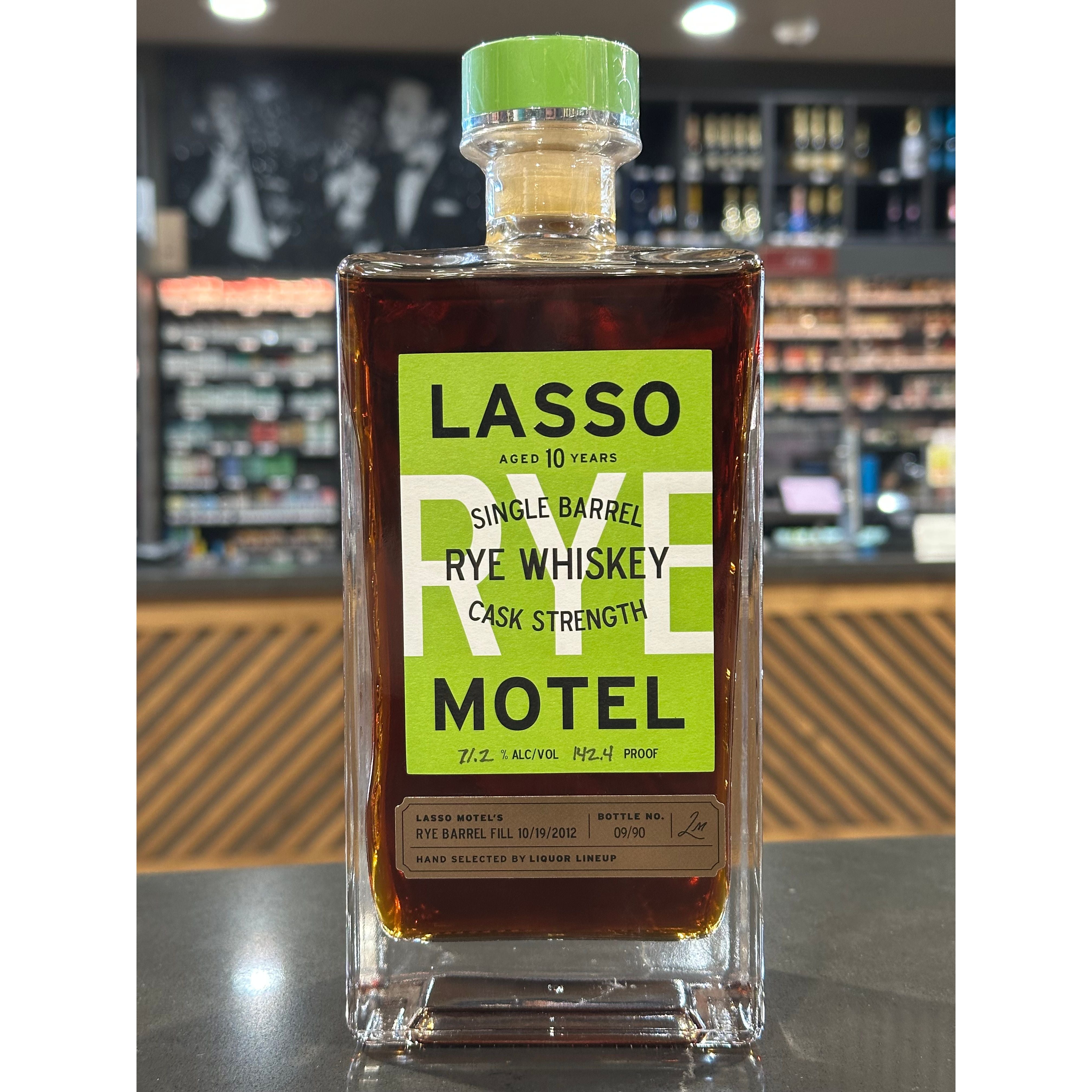 Lasso Motel Liquor Lineup Private Barrel Hazmat 10 Year Rye Whiskey St